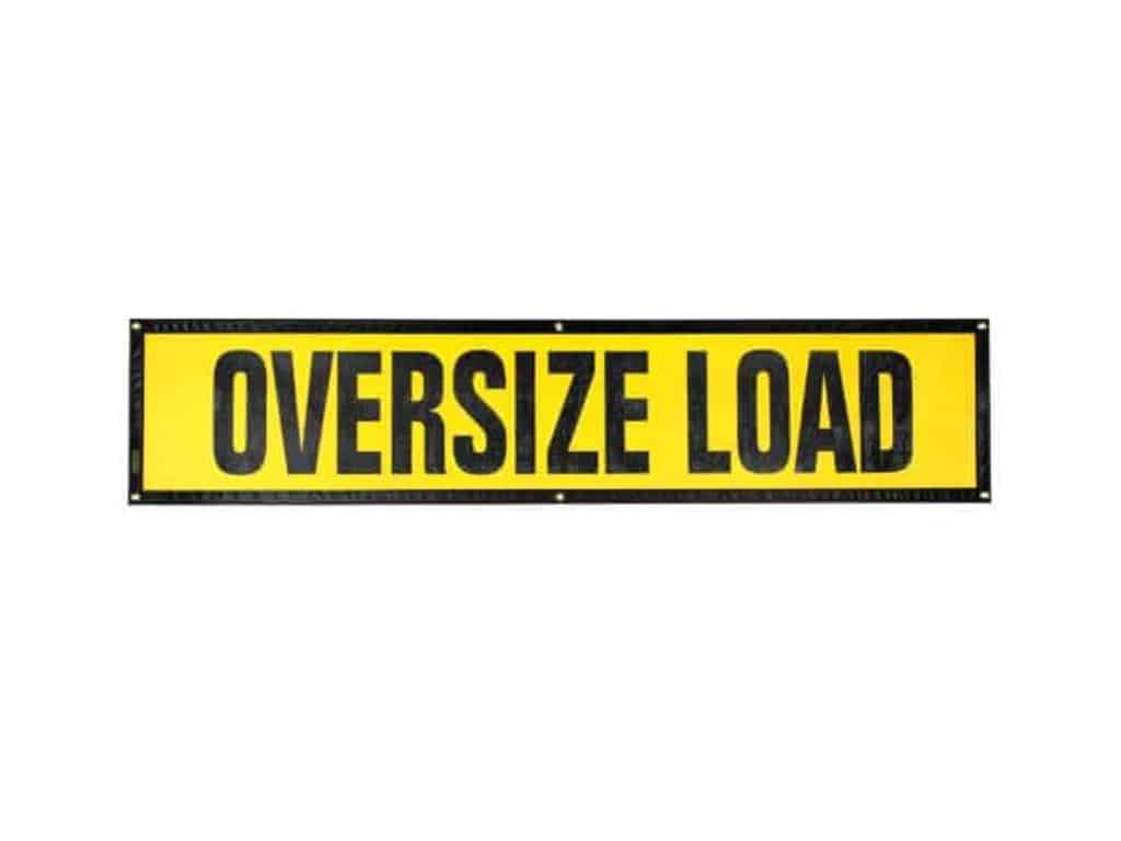 18″ X 84″ Oversize Load Sign with Grommets - Trison Tarps USA