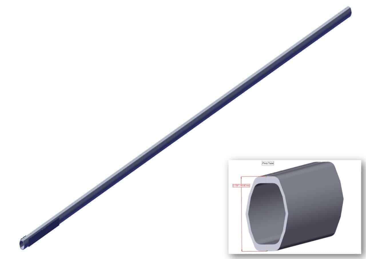 Roll Rite 46220, 120″ Pivot Tube with Set Screws - Trison Tarps USA