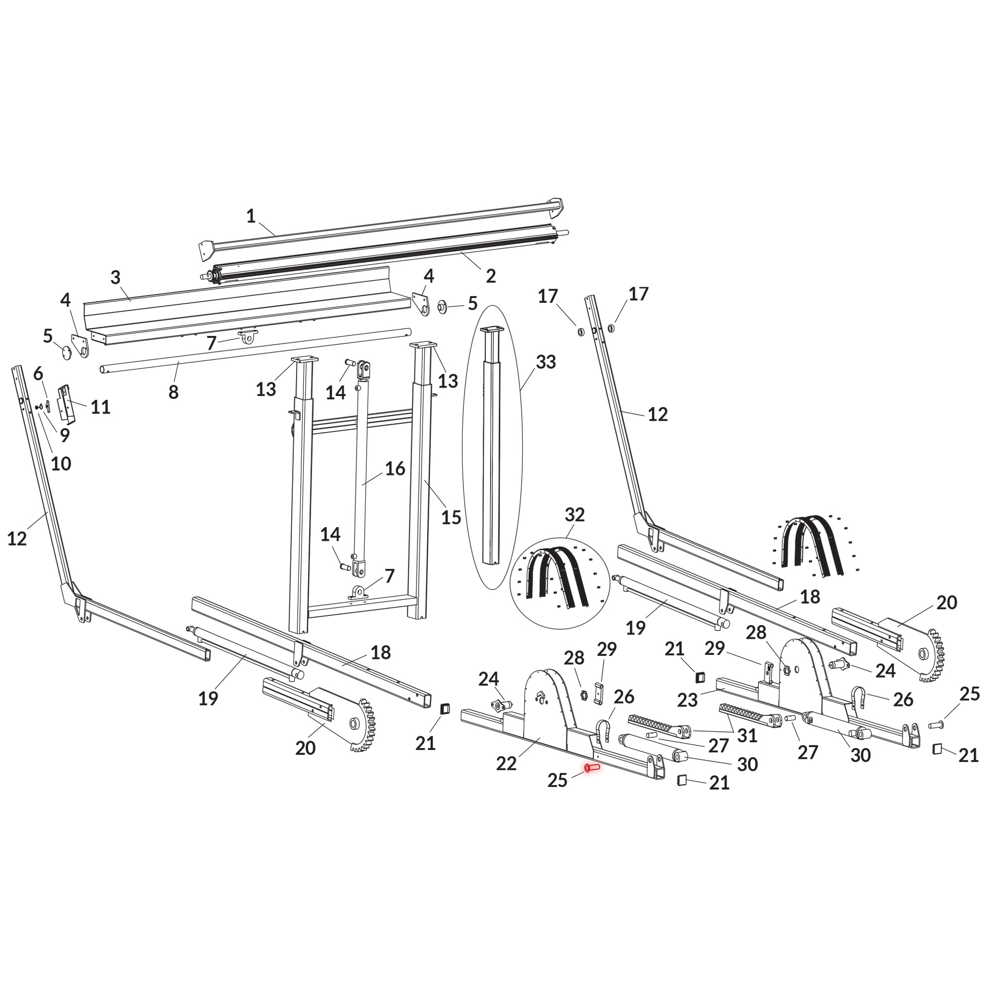 SWAT 1809168 Pivot Pin Assembly | Donovan Tarp - Trison Tarps USA