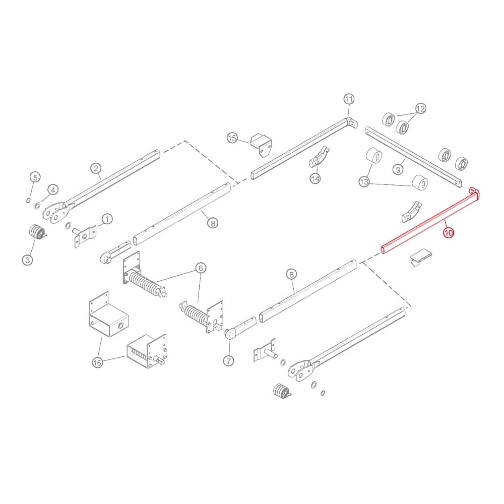 US Tarp 11236 98" Aluminum Upper Side Arm w/ 90 Degree Corner - Trison ...